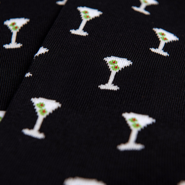 Martini Patterned Knit Socks – Your Drink Box