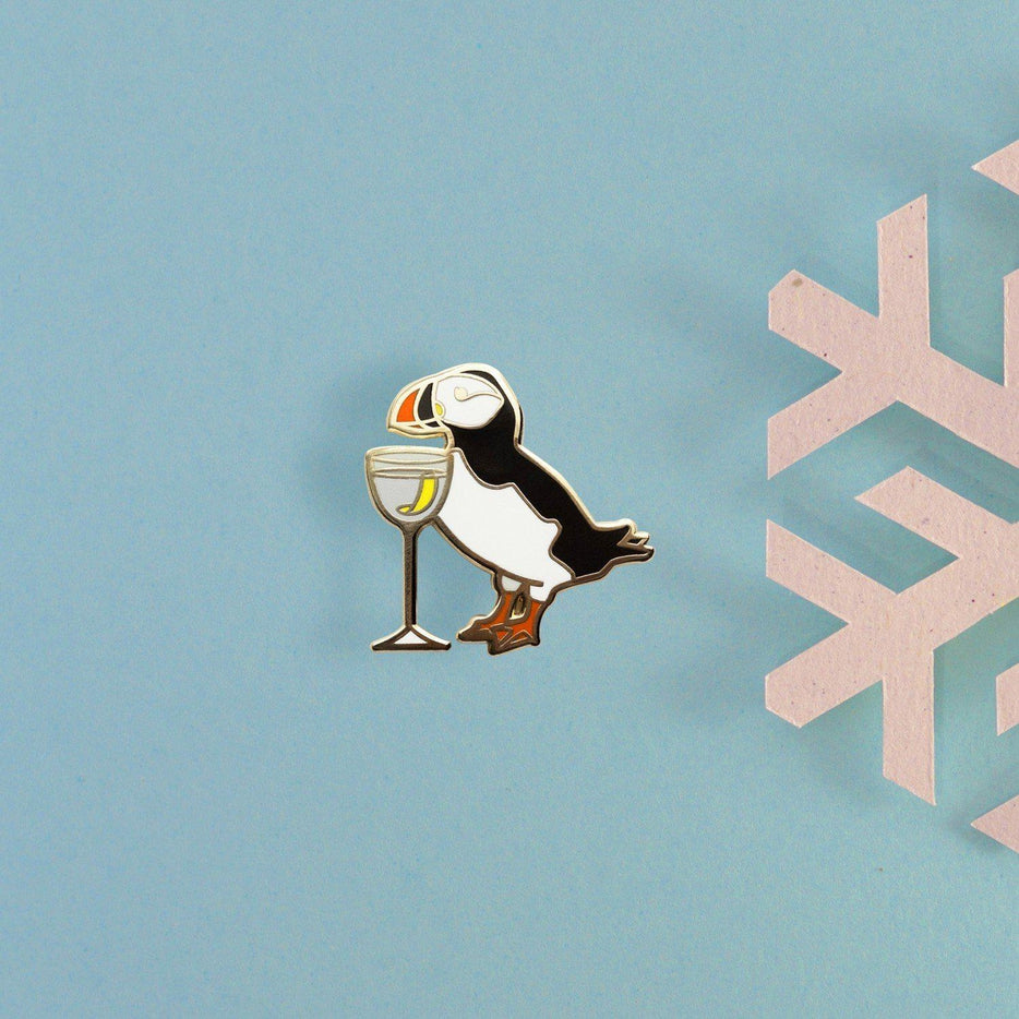 Puffin Vodka Martini Hard Enamel Pin – Your Drink Box